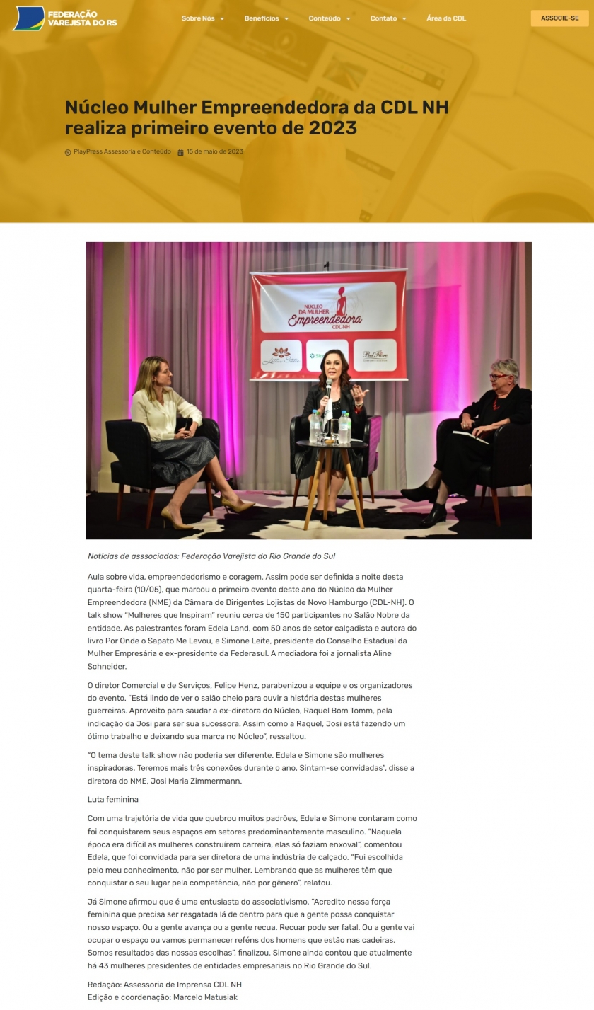 CDL NH - Primeiro evento de 2023 do Núcleo da Mulher Empreendedora é ... CDL NH - Primeiro evento de 2023 do Núcleo da Mulher Empreendedora é ...
